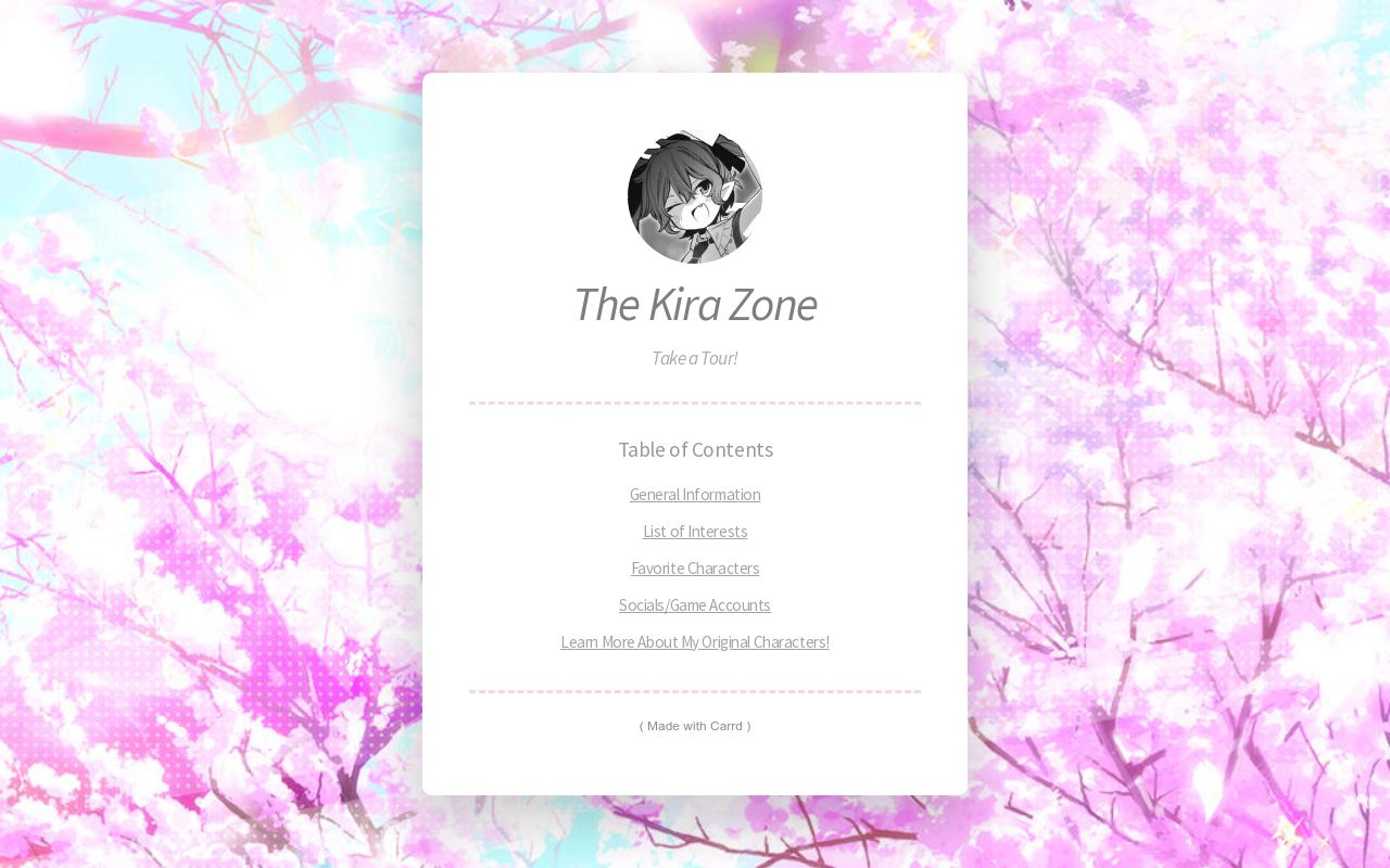 The Kira Carrd: Ver. 3.0!